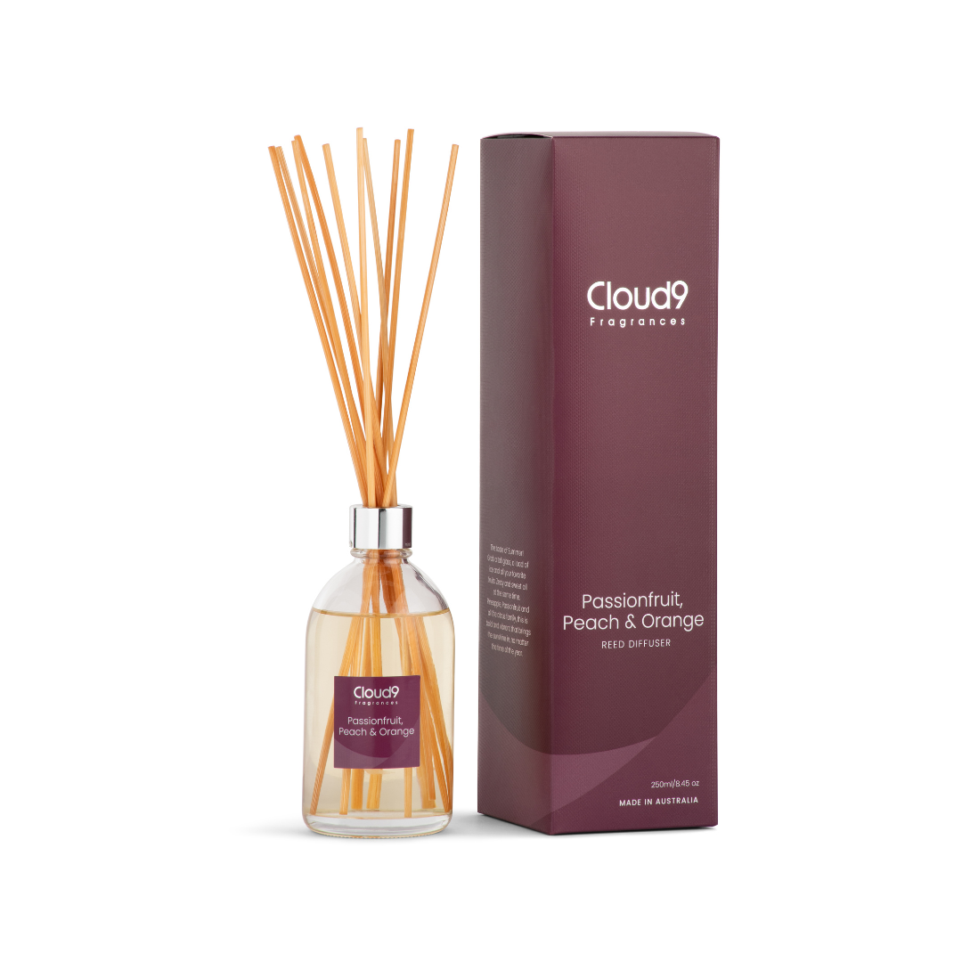 Passionfruit, Peach & Orange Reed Diffuser – Cloud Nine Fragrances