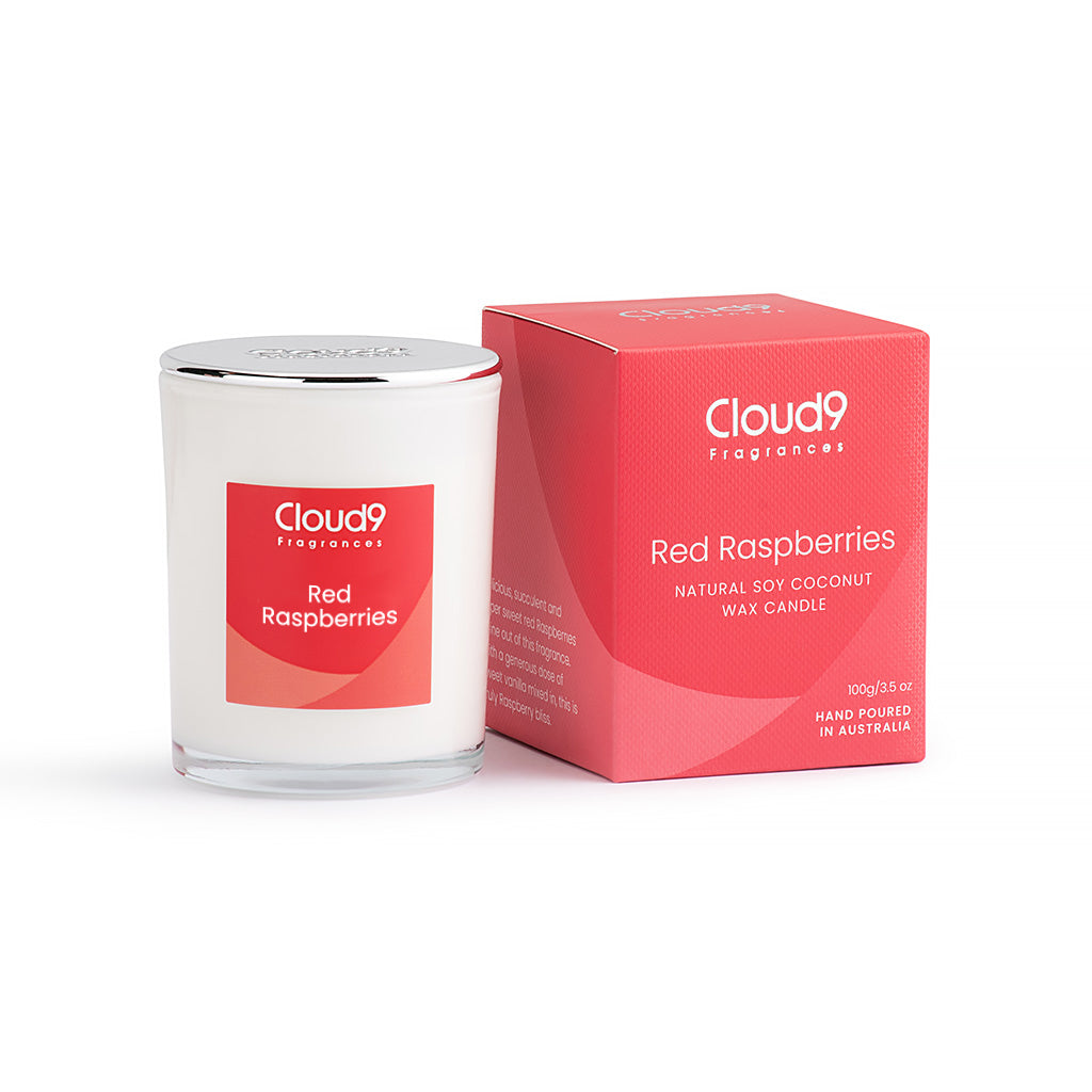 Red Raspberries Scented Candle Small – Cloud Nine Fragrances